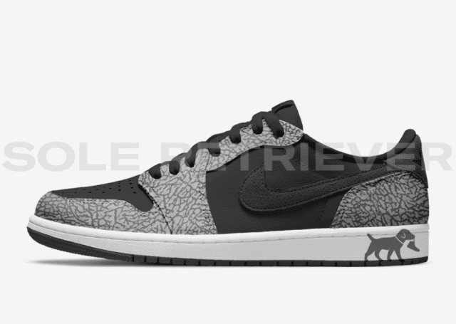 Air Jordan 1 Low Black Elephant Releasing 2023 | JustFreshKicks