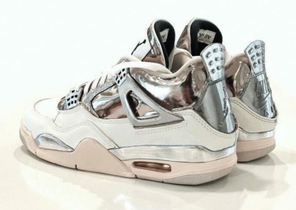 J Balvin x Air Jordan 4 Rayo Custom Dominated by Chrome Elements ...