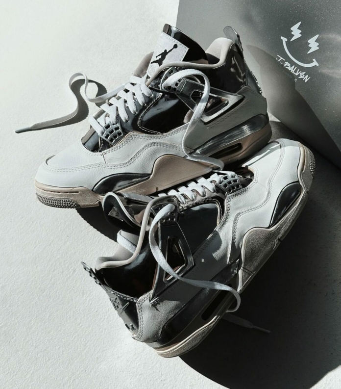 J Balvin x Air Jordan 4 Rayo Custom Dominated by Chrome Elements ...