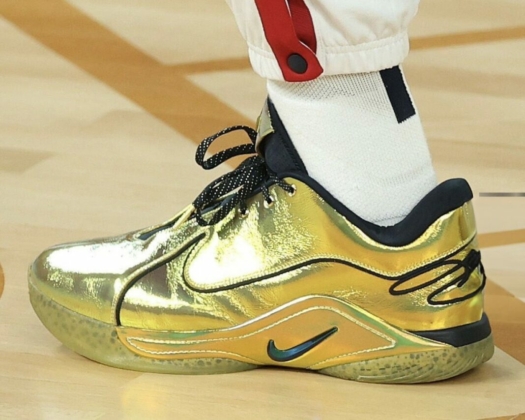 Nike LeBron 22 Olympic Gold Medal PE On-Foot Images · JustFreshKicks