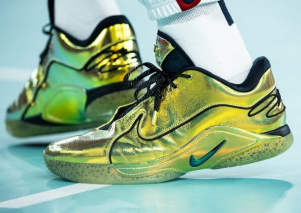 Nike LeBron 22 Olympic Gold Medal PE On-Foot Images · JustFreshKicks