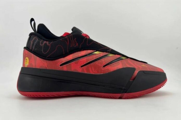 BAPE x adidas Dame 9 "Black/Red" Releasing August 31st | JustFreshKicks