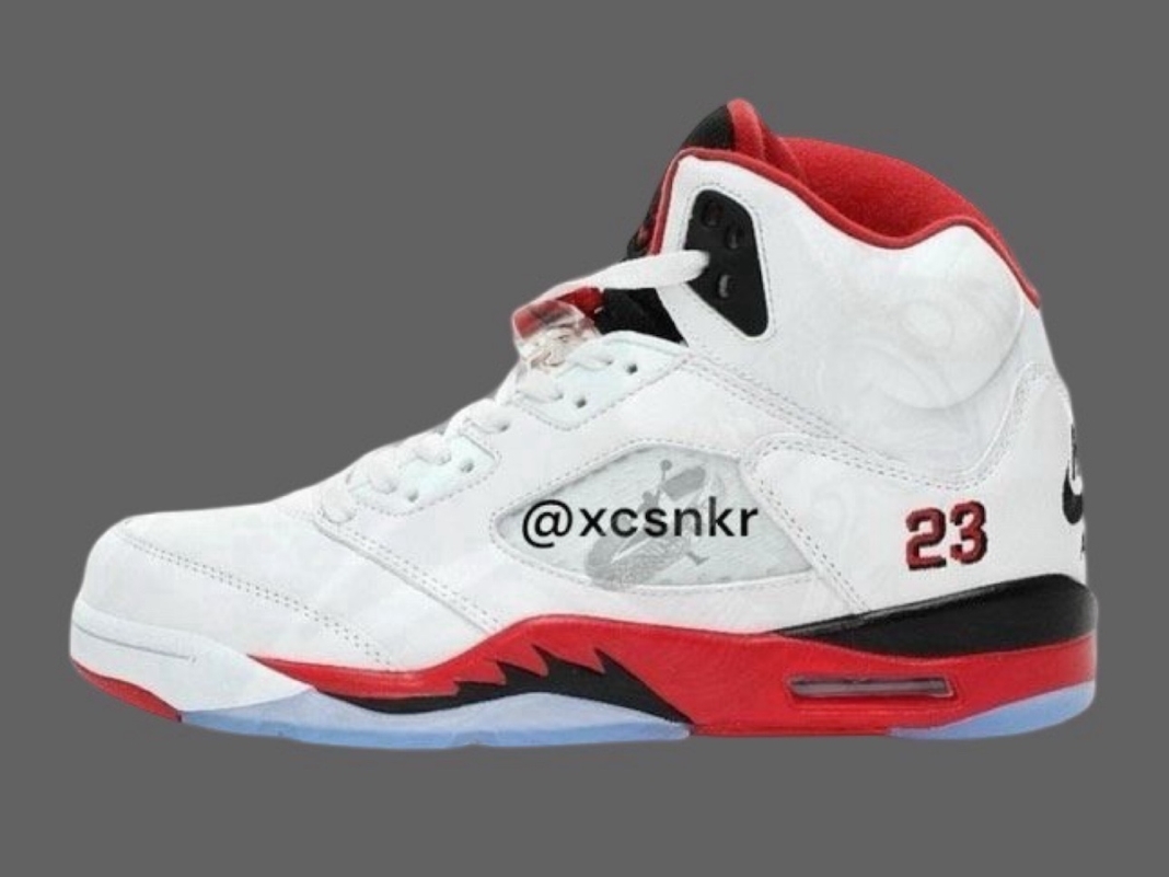 The Air Jordan 5 "Fire Red" Black Tongue is Now Available | JustFreshKicks